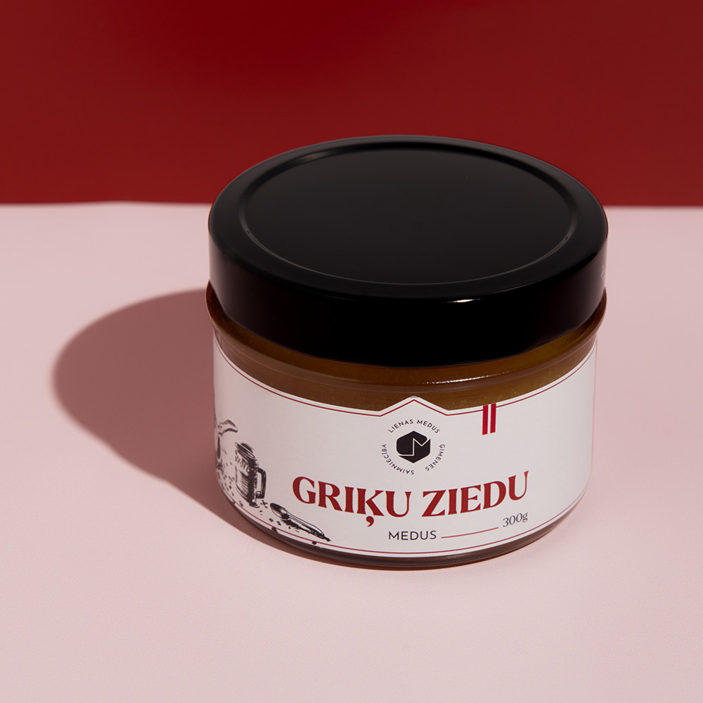 Lienas Medus, griķu ziedu medus, BIO, 500g – DabaDaba