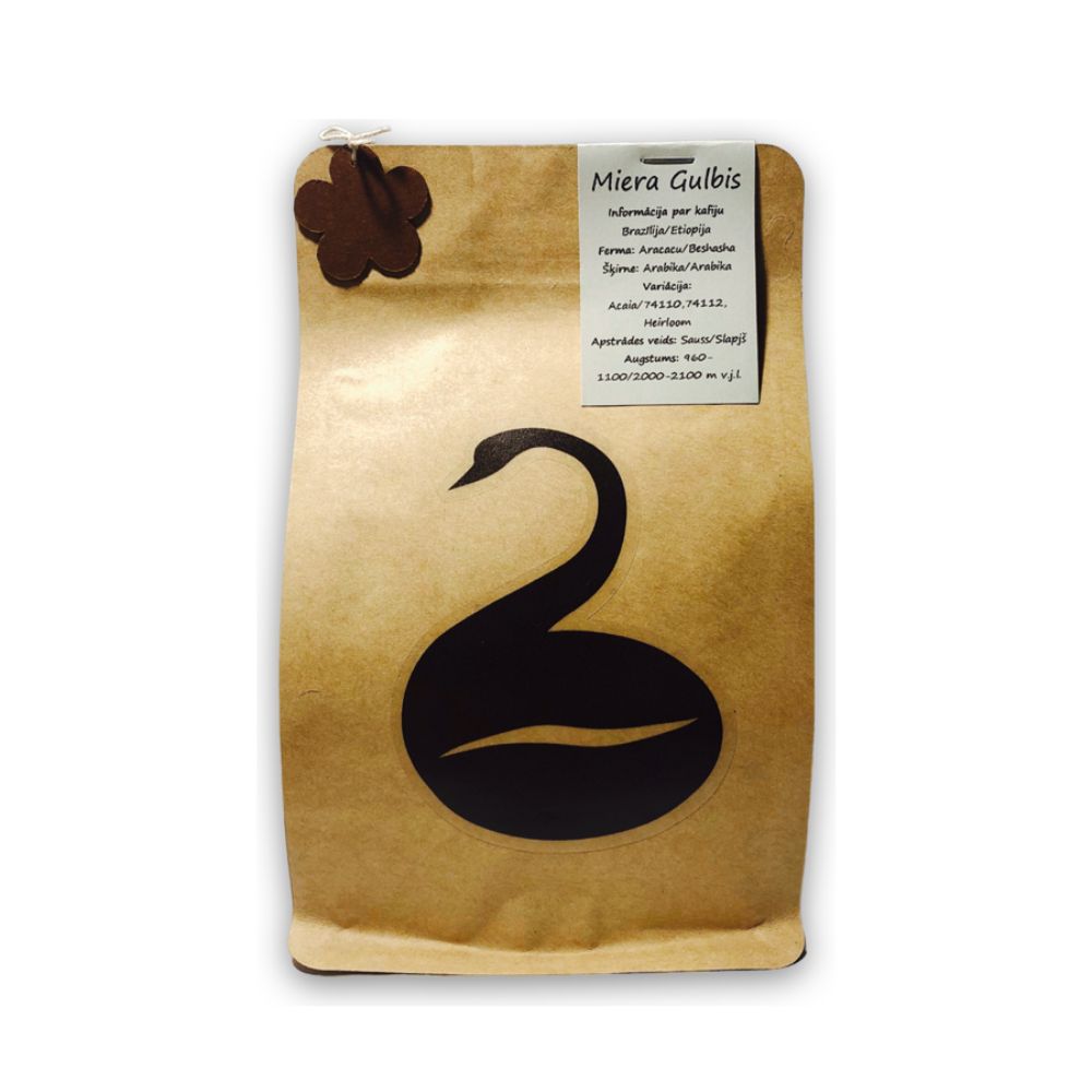 Tīrs miers, kafijas pupiņas “Miera gulbis”, 200g – DabaDaba